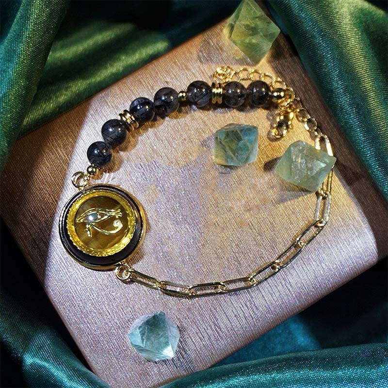 Olivenorma Natural Stone Eye Of Horus Symbol Key Of Life Bracelet – us ...