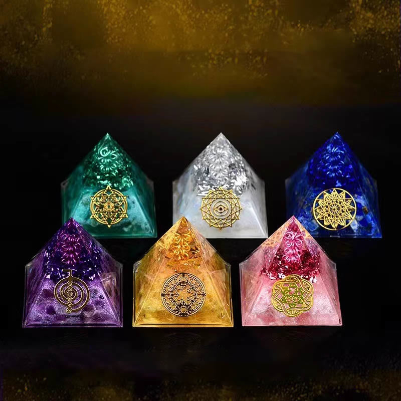 Olivenorma 5cm Crystal Raw Stone Energy Orgone Pyramid – us.olivenorma