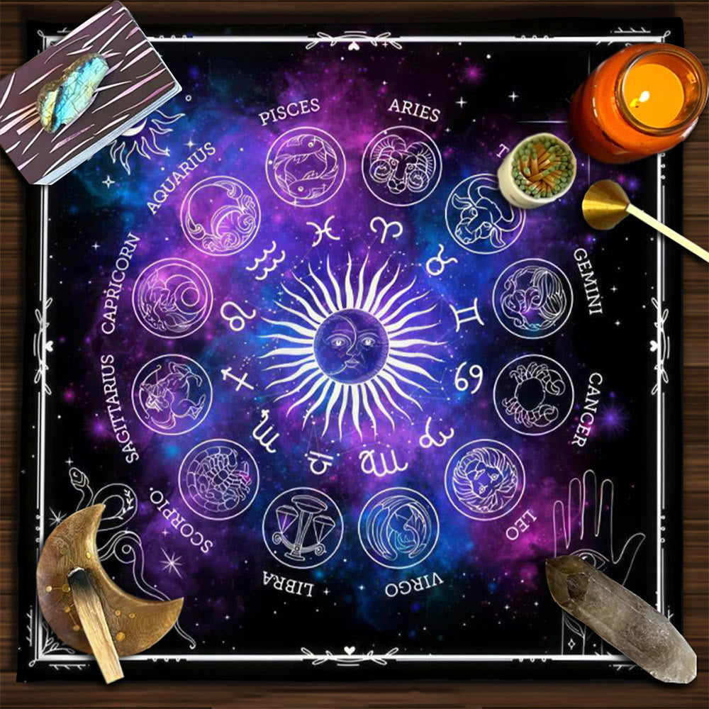 Olivenorma 12 Constellations Zodiac Signs Tarot Tablecloth – us.olivenorma