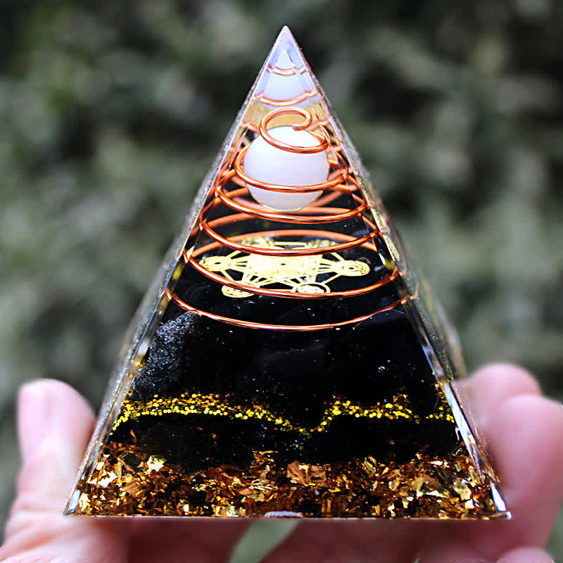 Olivenorma 6cm White Jade Obsidian Orgone Pyramid – us.olivenorma