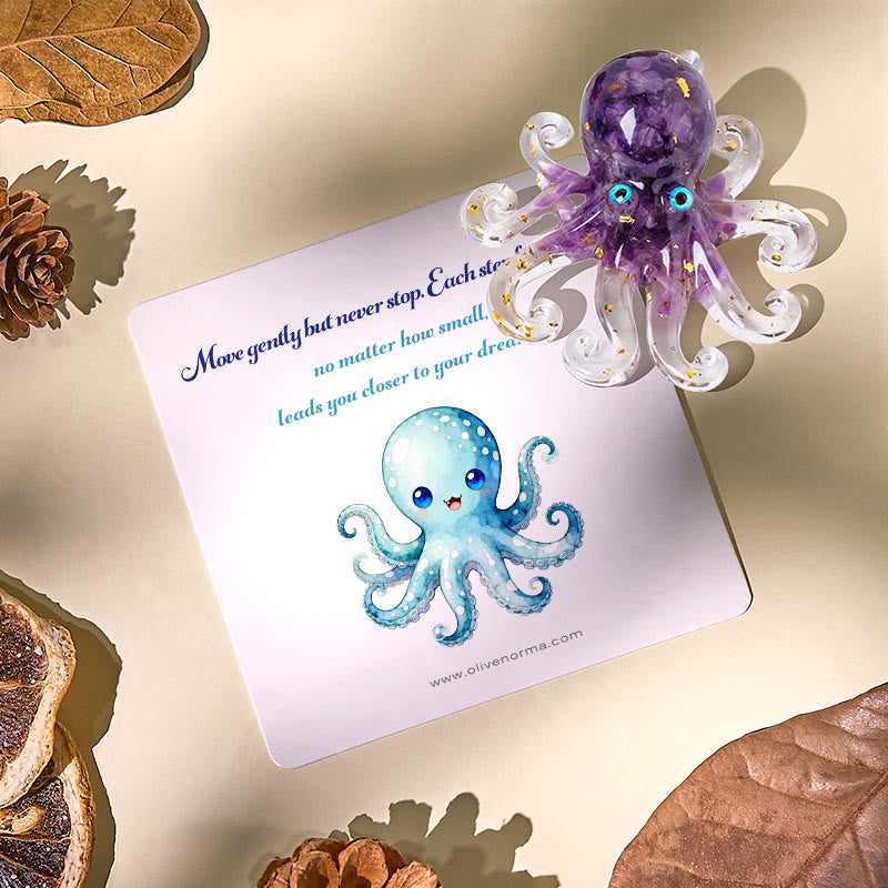 Olivenorma Deep Sea Wisdom Crystal Octopus Gemstone Decoration – us ...