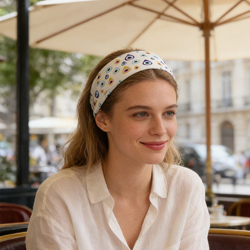 Olivenorma Boho Evil Eye & Sun Printed Adjustable Yoga Headband – us ...