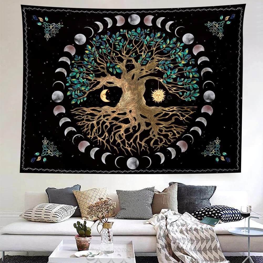 Olivenorma Moon Phase Tree of LifeTapestry – us.olivenorma